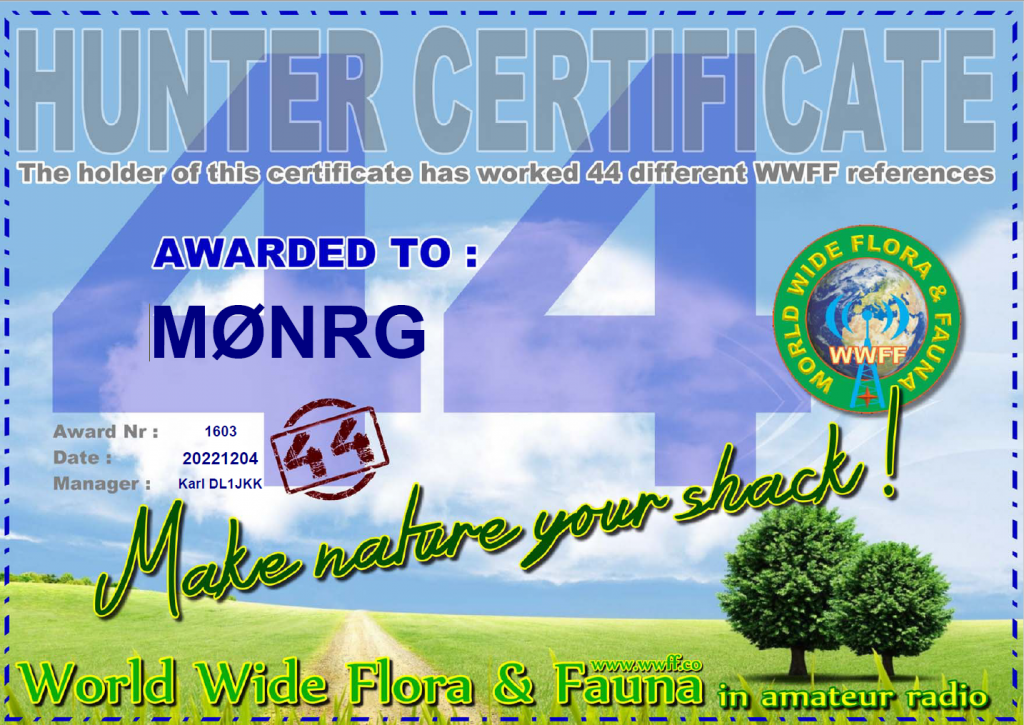 WWFF – World Wide Flora Fauna – m0nrg.uk